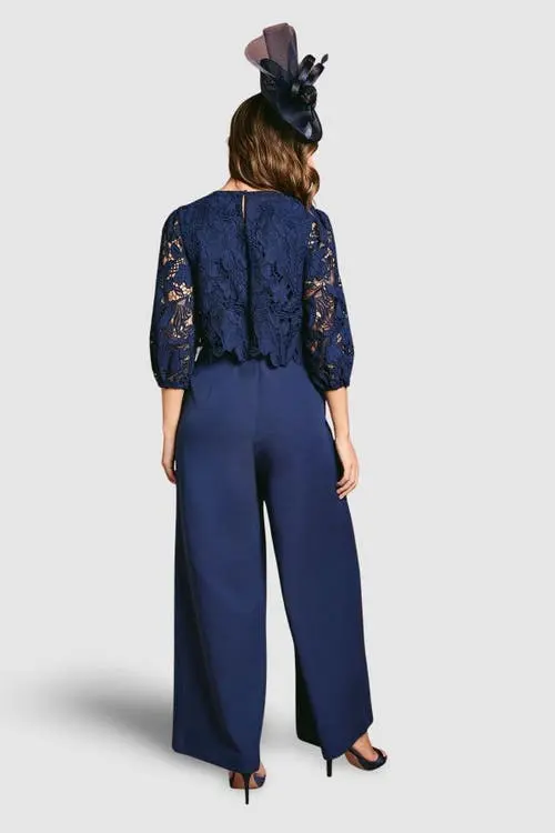 Coast Lace Overlay Wide Leg Jumpsuit