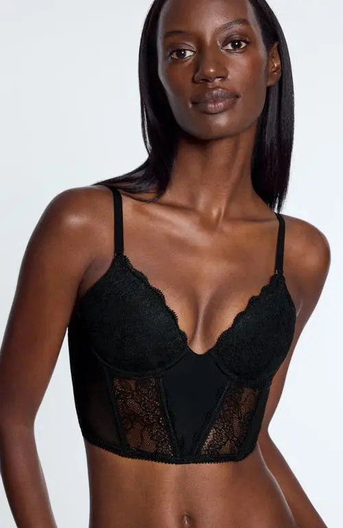 Pepper Lace Lift Up Corset Top - Black