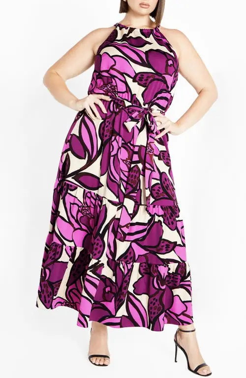 City Chic Felicity Floral Maxi Dress - Print