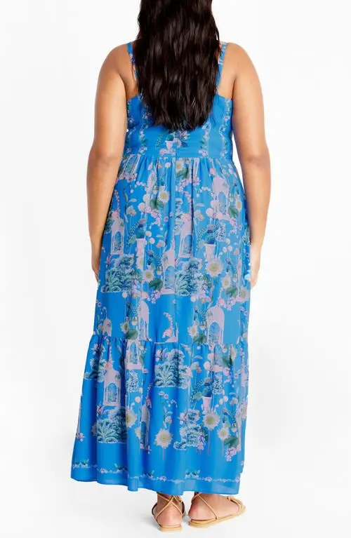 City Chic Molly Floral Midi Sundress