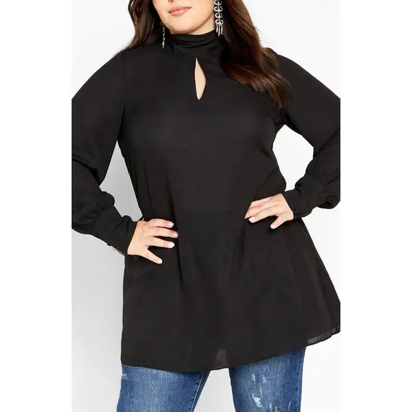 City Chic Bow Tunic Top