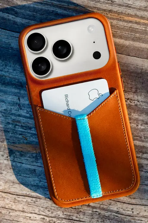 BLUEBONNET Leather Iphone 17 Pro Max Wallet Case