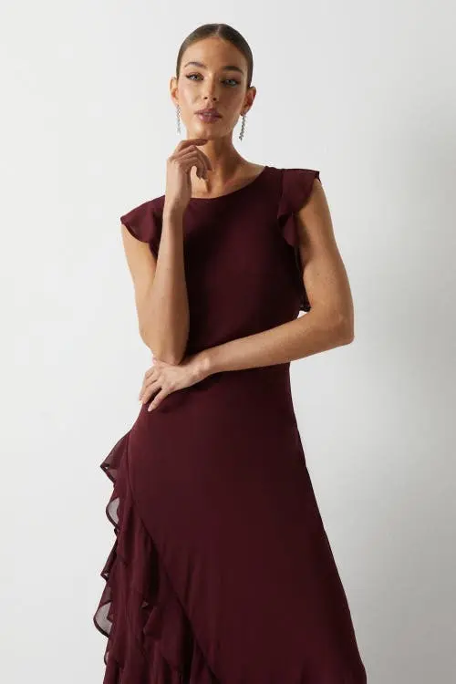 Coast Honoured Ruffle Georgette Maxi Dress