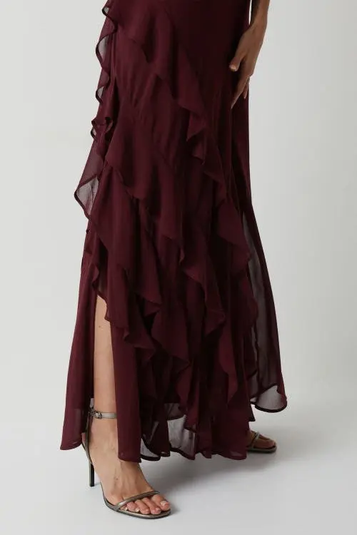 Coast Honoured Ruffle Georgette Maxi Dress