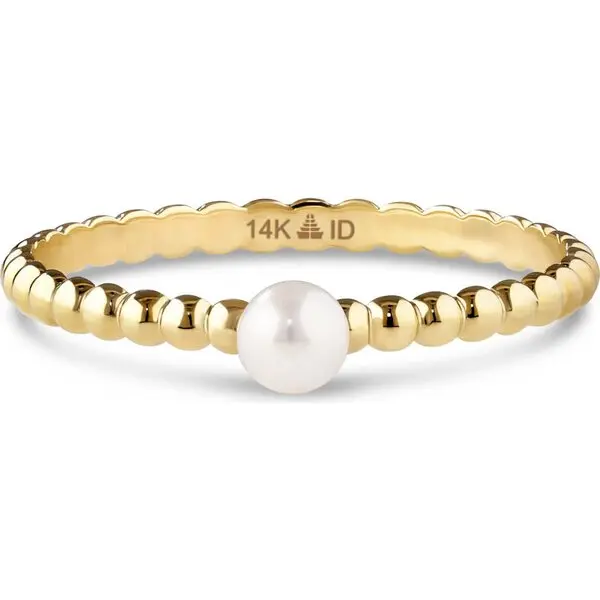 DEVATA 14k Gold Ring With Freshwater Pearl - Yellow Gold