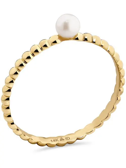 DEVATA 14k Gold Ring With Freshwater Pearl