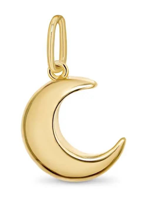 DEVATA 14k Crescent Moon Pendant - Yellow Gold