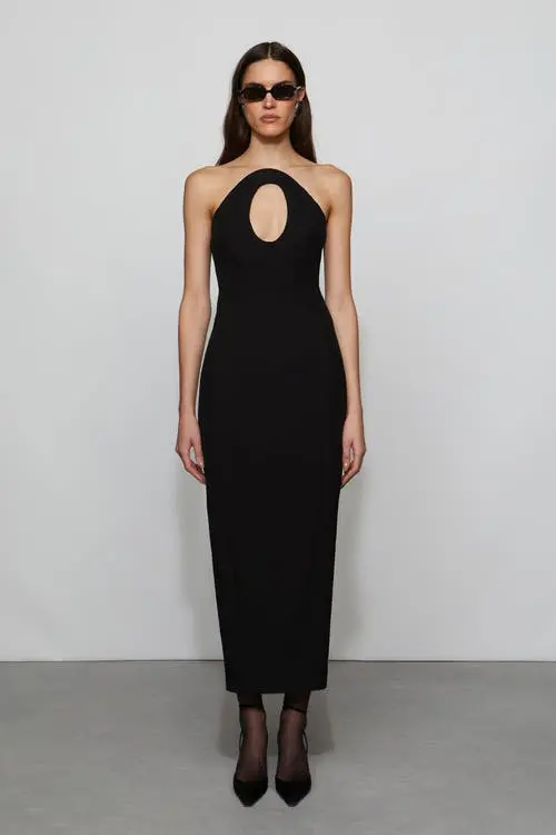 ET OCHS Emmeline Sculptural Bust Cutout Midi Dress