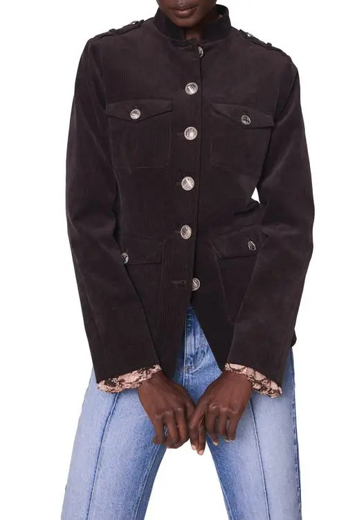 Mint Velvet Corduroy Military Jacket