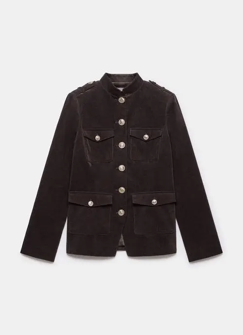 Mint Velvet Corduroy Military Jacket