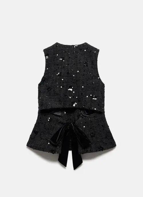 Mint Velvet Embellished Backless Waistcoat