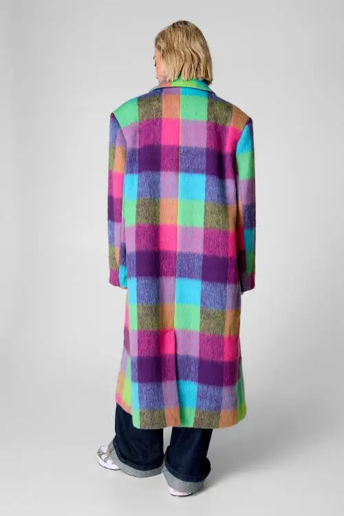 Nasty Gal Check Tailored Coat