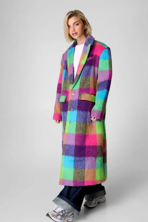 Nasty Gal Check Tailored Coat