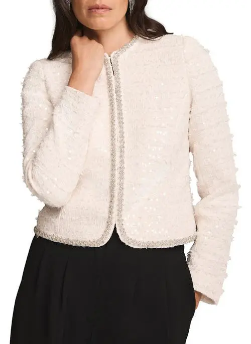 Mint Velvet Boucle Diamante Trim Jacket