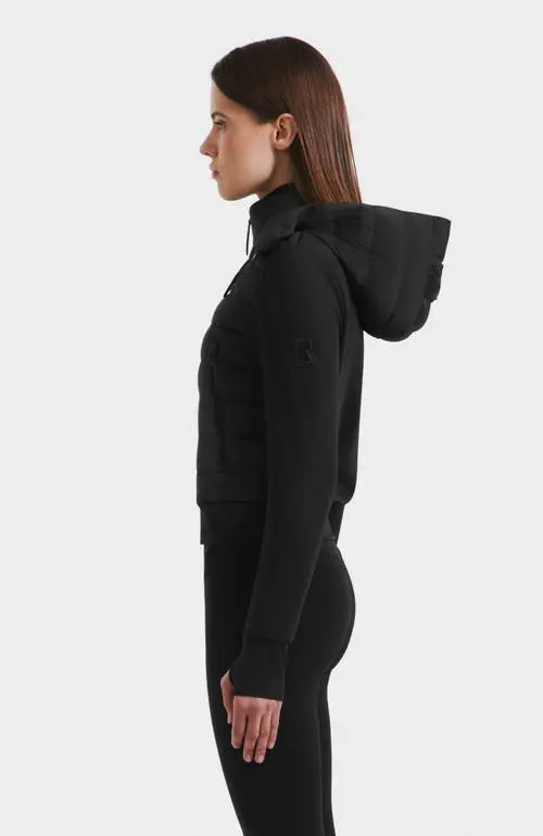 Rudsak Cassa Light Down & Neoprene Crop Jacket - Black