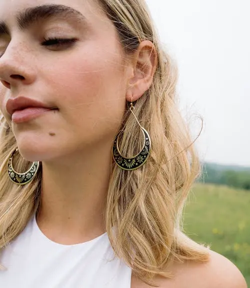 MATR BOOMIE Nisha Crescent Moon Hoop Earrings