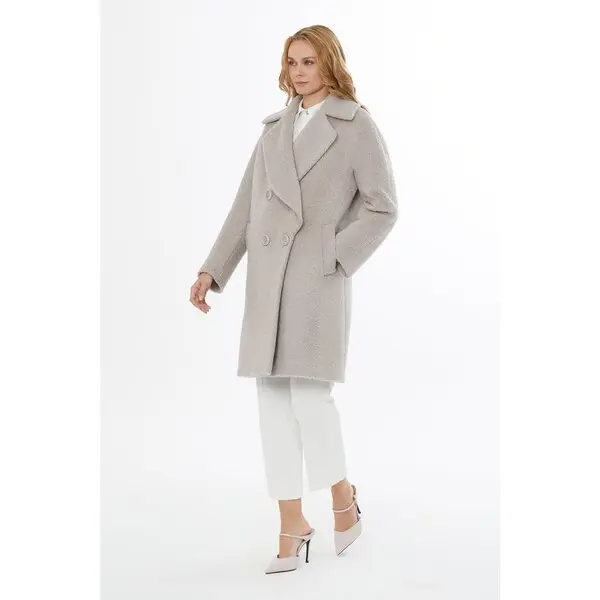 GIZIA Notch Lapel Wool Mohair Blend Jacket