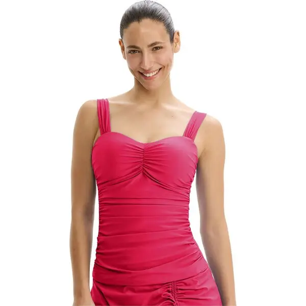 GOTTEX Tutti Frutti Underwire D-cup Tankini Top - Magenta