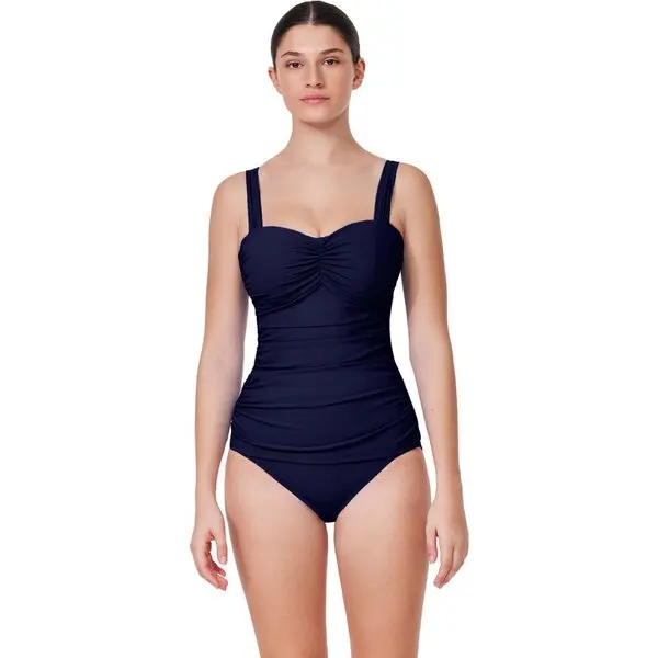 GOTTEX Tutti Frutti Underwire D-cup Tankini Top - Navy