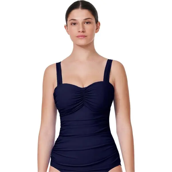 GOTTEX Tutti Frutti Underwire D-cup Tankini Top - Navy