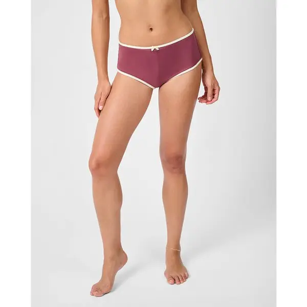 WeWoreWhat Low Rise Swim Shorts - Plum/antq White