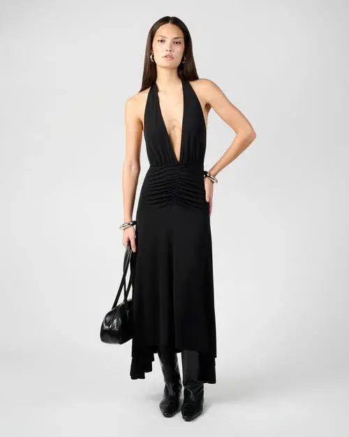 WeWoreWhat Draped Knit Halter Midi Dress
