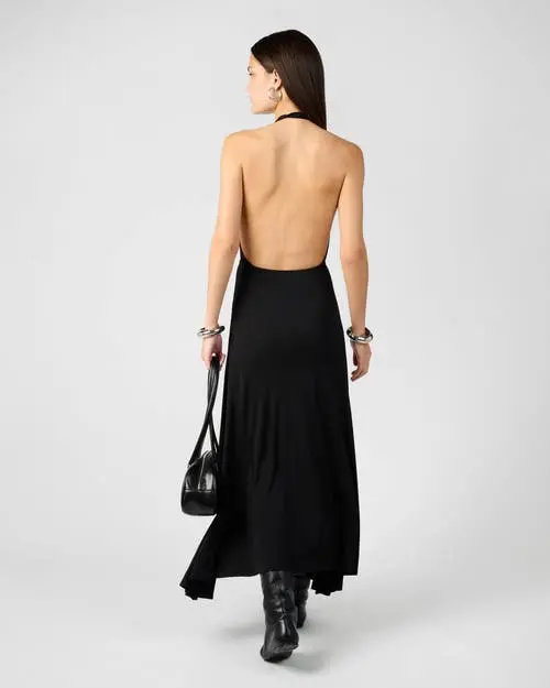 WeWoreWhat Draped Knit Halter Midi Dress