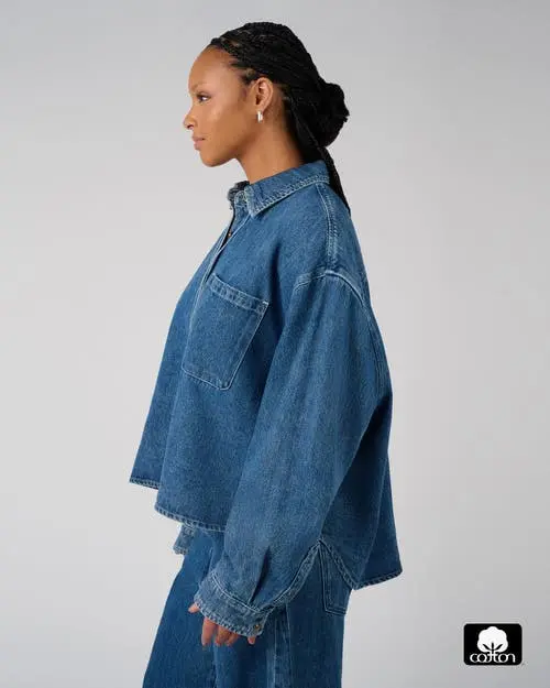 WeWoreWhat Boxy Boyfriend Overshirt - Mid Wash