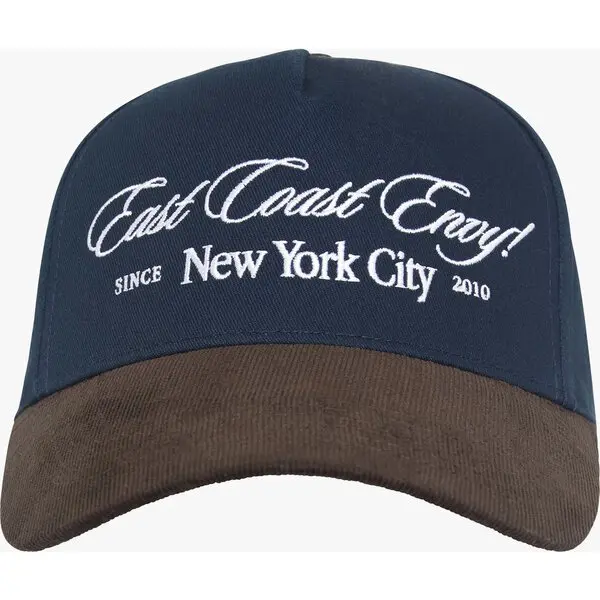 WeWoreWhat Corduroy Baseball Cap - Navy/white