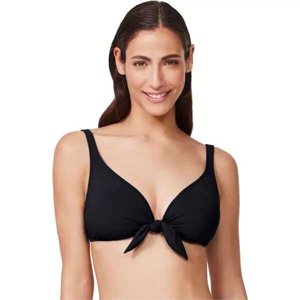GOTTEX Underwire Tie Front Bikini Top - Black