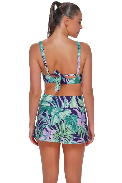 SUNSETS Allison Swim Skirt Bottoms - Palm Shade