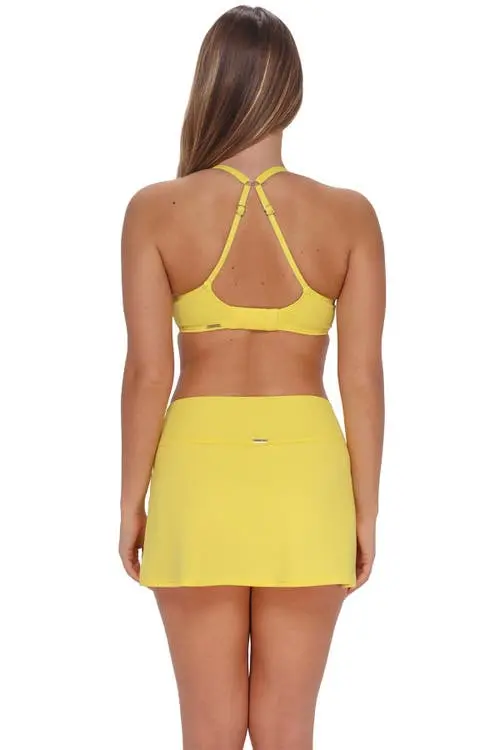SUNSETS Allison Swim Skirt Bottoms - Pineapple Crepe