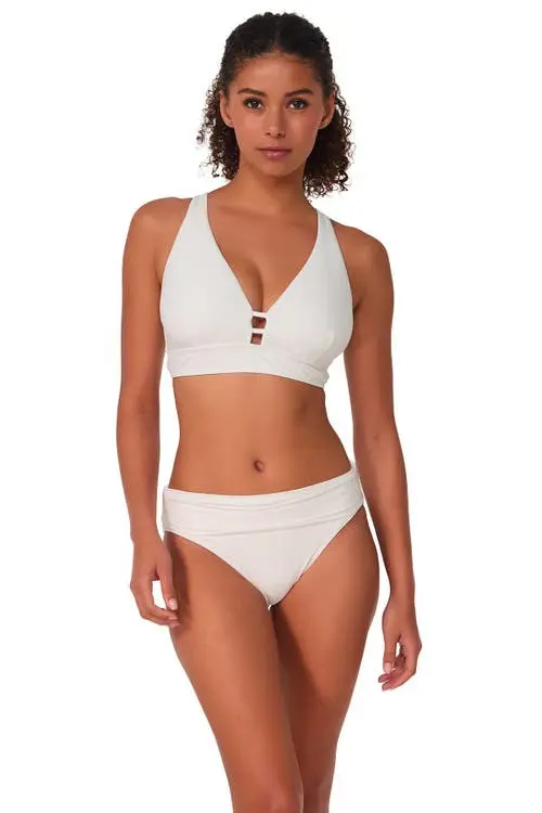 SUNSETS Natalie D Cup Bikini Top - White Lily