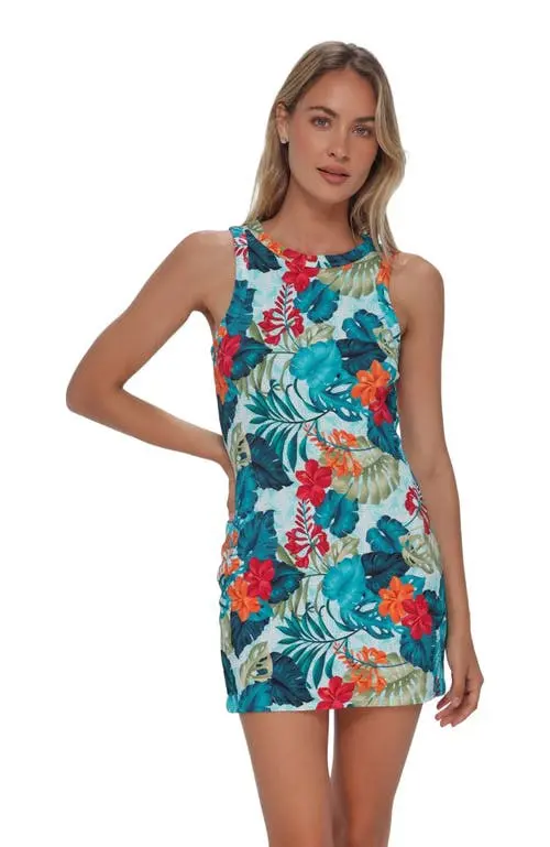 SWIM SYSTEMS Giovanna Cover-up Dress - Tiki Tango Rib