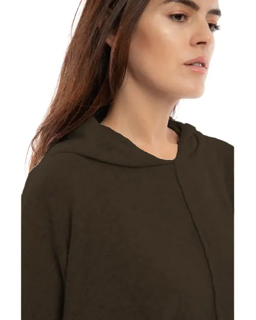 MONTICELLI CASHMERE Button Hoodie Poncho