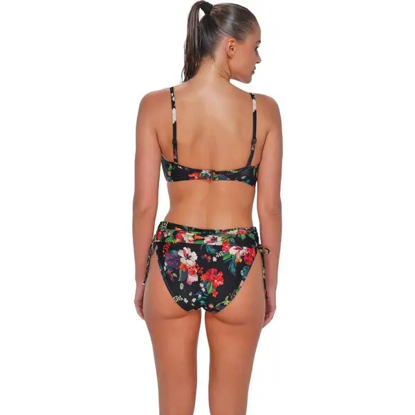 SUNSETS Darci High-waist Bikini Swim Bottoms - Fleur Noire