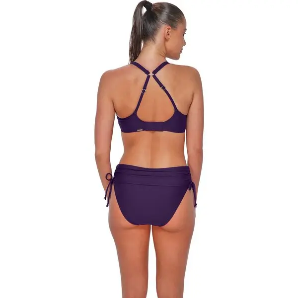 SUNSETS Darci High-waist Bikini Swim Bottoms - Paradise Plum
