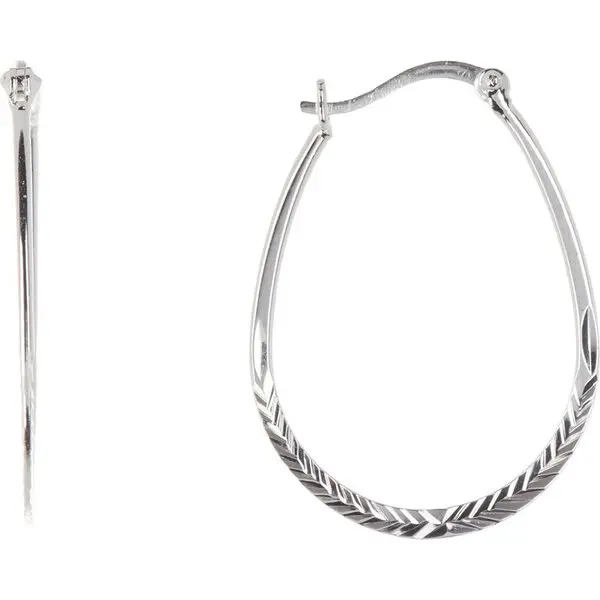 Argento Vivo Horseshoe Hoop Earrings - Silver