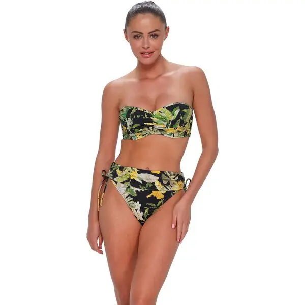 SUNSETS Loretta Bandeau D Cup Bikini Top - Night Bloom