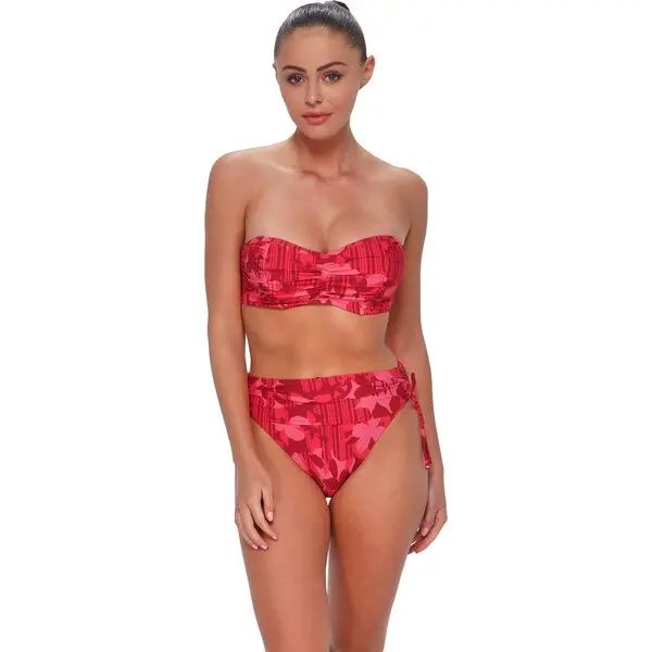 SUNSETS Loretta Bandeau D Cup Bikini Top - Rambling Rose