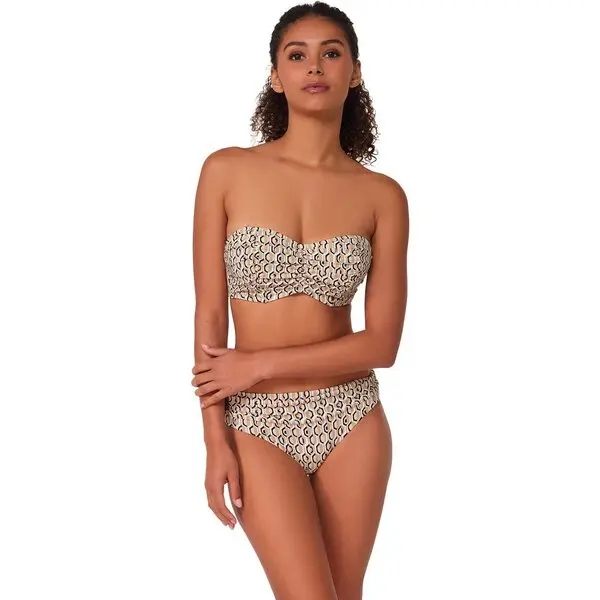 SUNSETS Loretta Bandeau D Cup Bikini Top - Sand Drift