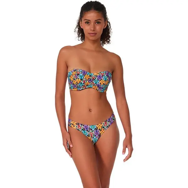 SUNSETS Loretta Bandeau D Cup Bikini Top - Trellis Blooms