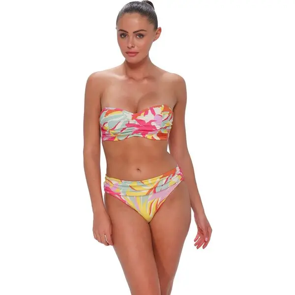 SUNSETS Loretta Bandeau D Cup Bikini Top - Tropicolor Crepe