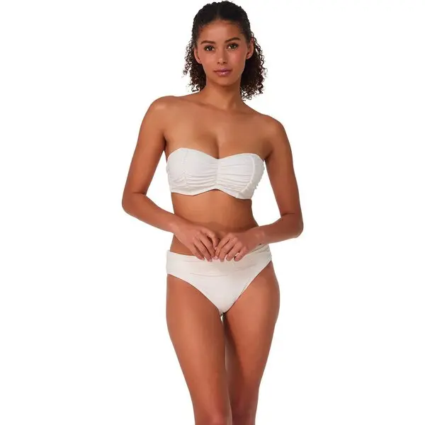 SUNSETS Loretta Bandeau D Cup Bikini Top - White Lily