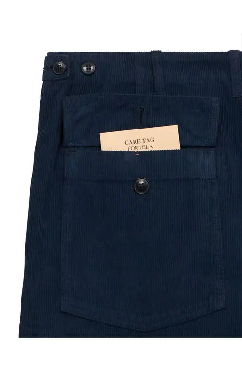 FORTELA Corduroy Fatigue Trousers - Blue