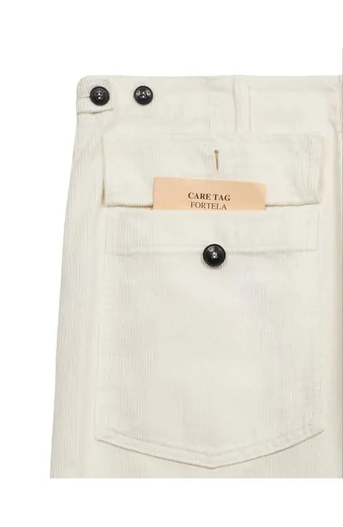 FORTELA Corduroy Fatigue Trousers - Off White
