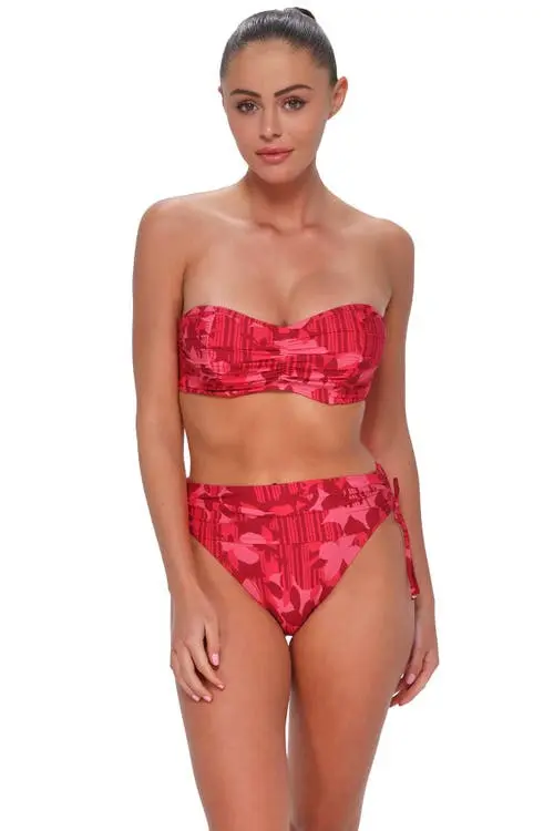 SUNSETS Loretta Bandeau Dd Cup Bikini Top - Rambling Rose