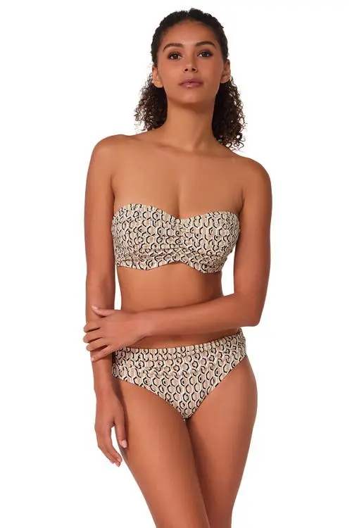 SUNSETS Loretta Bandeau Dd Cup Bikini Top - Sand Drift