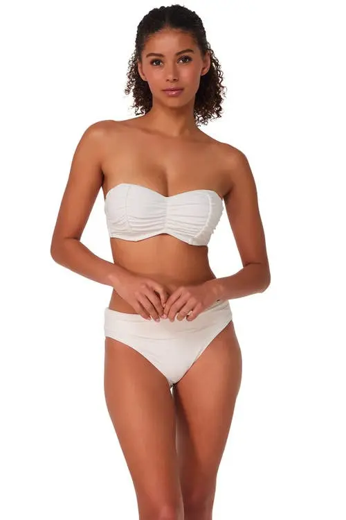 SUNSETS Loretta Bandeau Dd Cup Bikini Top - White Lily