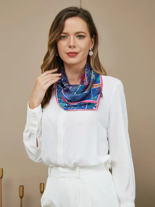 SILKSILKY 100% Mulberry Silk Scarf - Multi